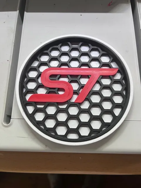 Ford ST cup coaster - Free 3D Print Model - MakerWorld