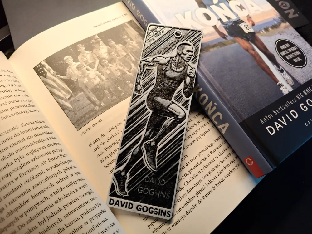 David Goggins Book Motivation Bookmark by Fidruki - MakerWorld