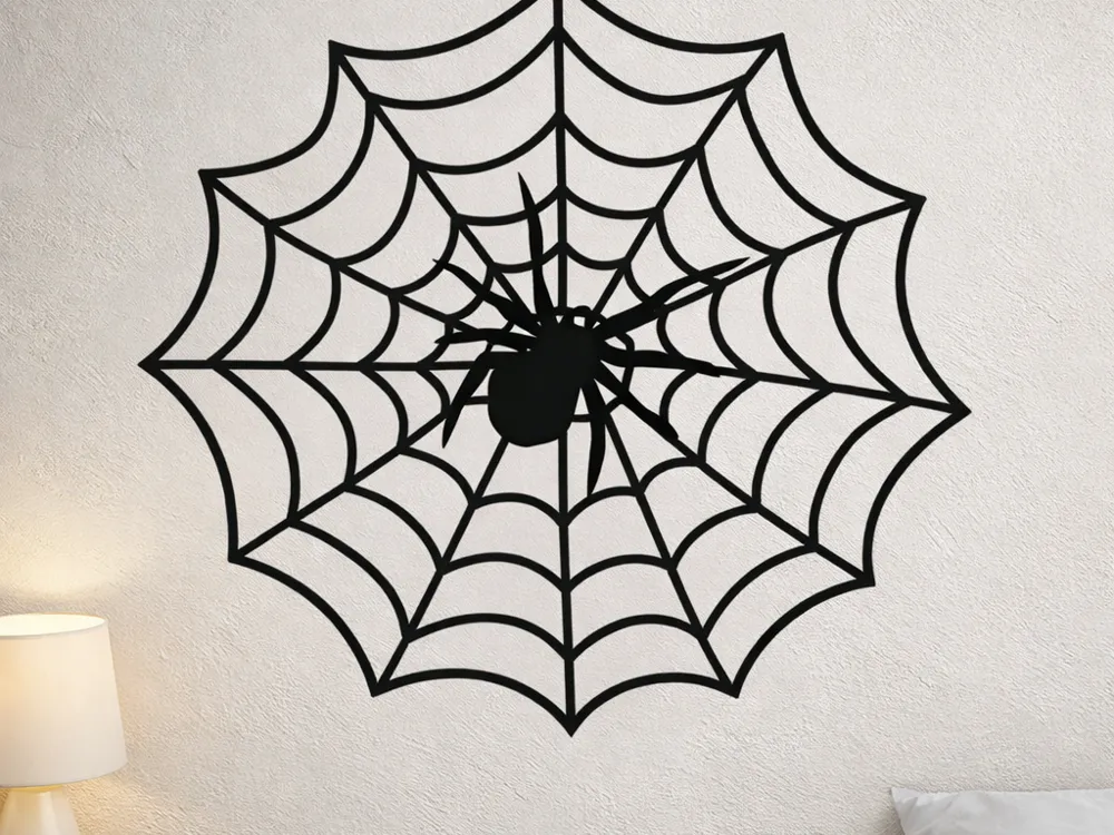 Spiderweb Silhouette with Spider - Free 3D Print Model - MakerWorld