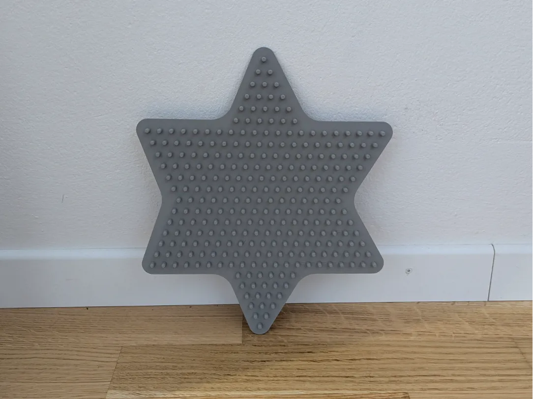 Plaque à picots pour perles à repasser XL - Étoile (10mm) - Modèle d ...