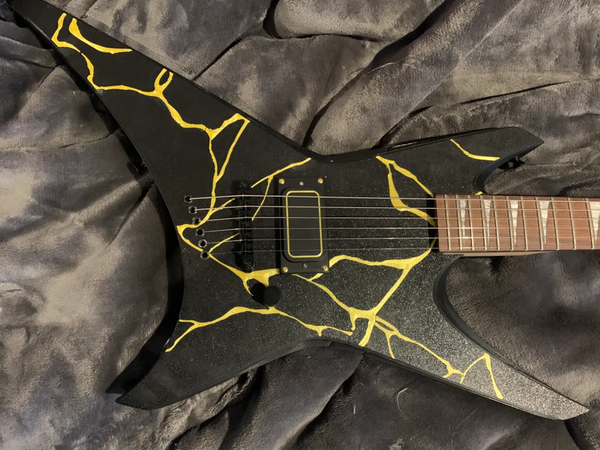 Electric Guitar Jackson Warrior Samurai Kintsugi - Free 3D Print Model ...