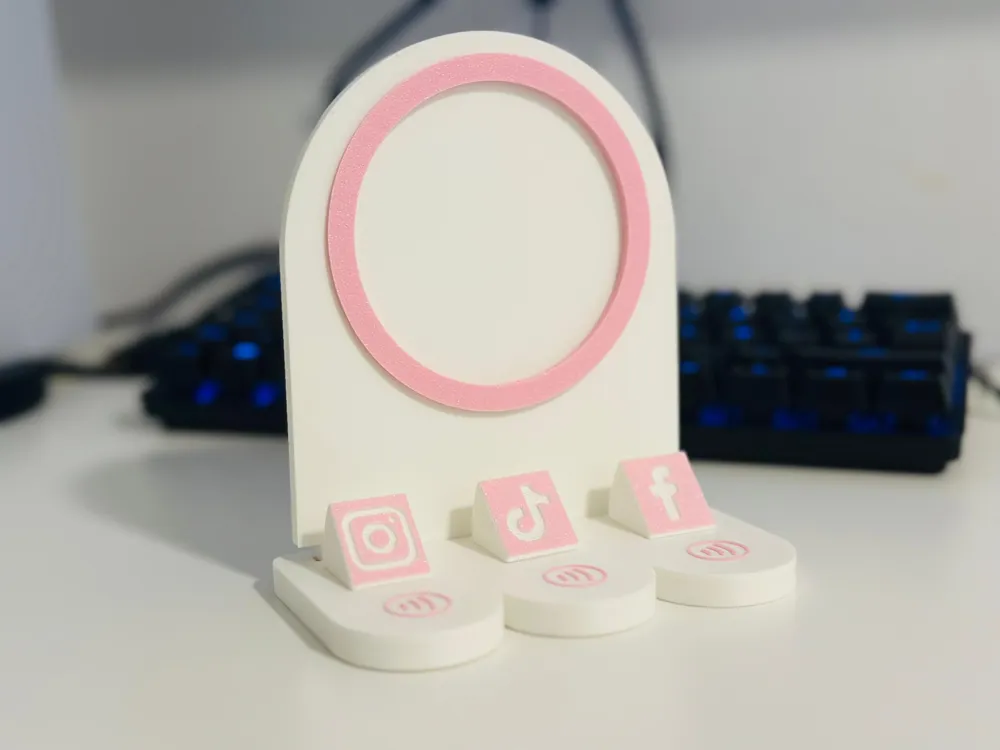 Suporte de exibição NFC para mídias sociais - Modelo gratuito para ...