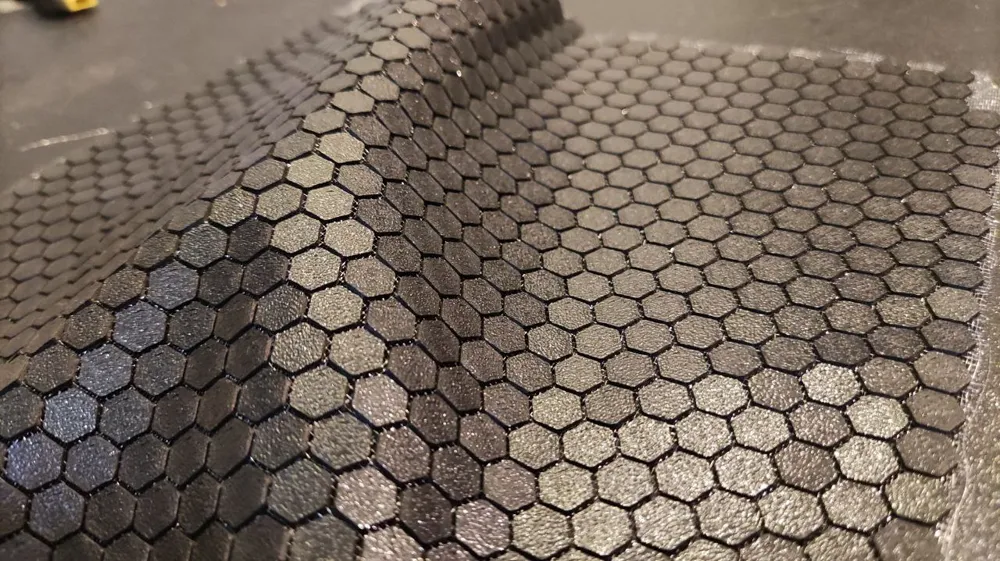 Hexagonal 3D Fabric (with organza) - Free 3D Print Model - MakerWorld