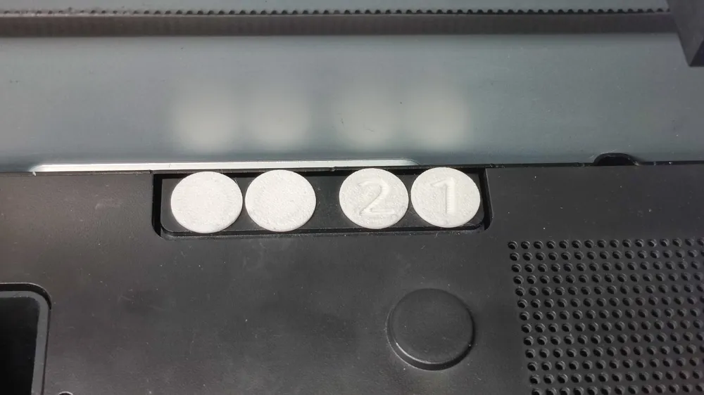 BAMBU LAB P1P - P1S - X1C -X1 - X1E BACK SCREWS CAPS WITH NUMBERS by ...