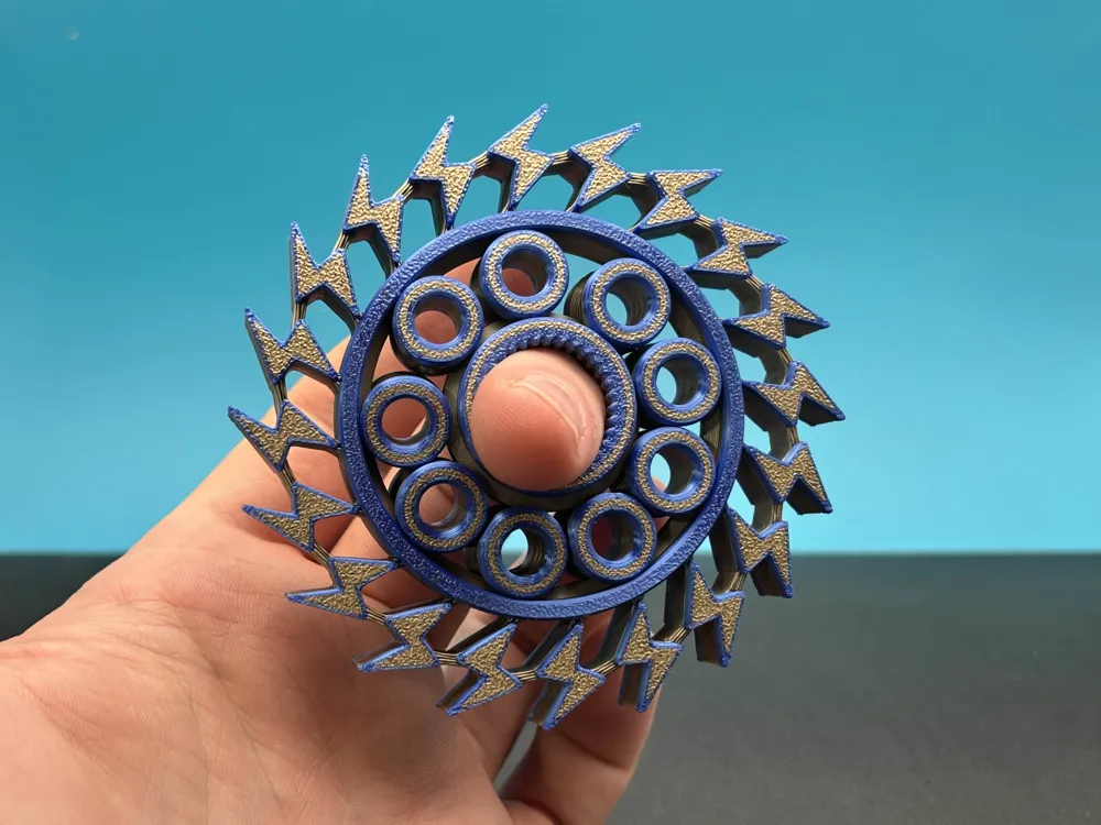 "Zeus" Heavy Duty Fidget Spinner - Free 3D Print Model - MakerWorld