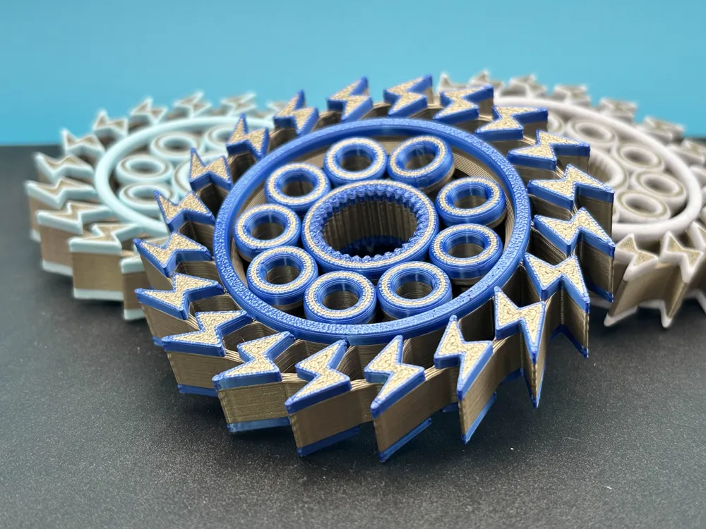 "Zeus" Heavy Duty Fidget Spinner - Free 3D Print Model - MakerWorld