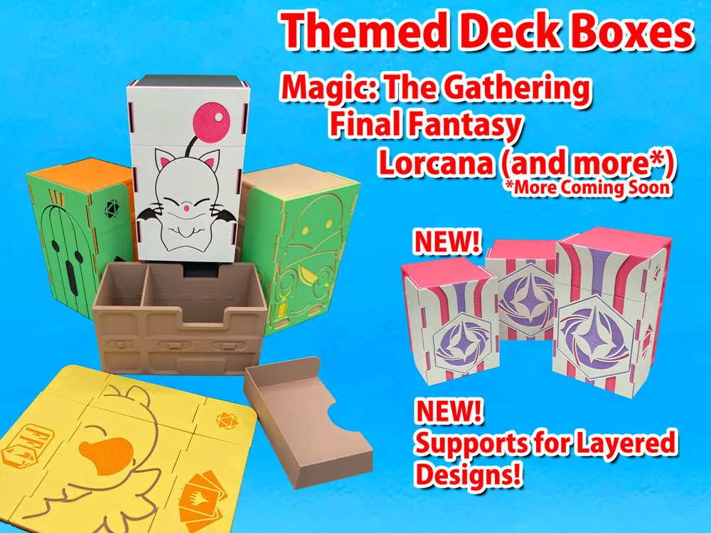 Themed Deck Boxes (MTG / Final Fantasy / Lorcana) by Nikko MakerWorld ...
