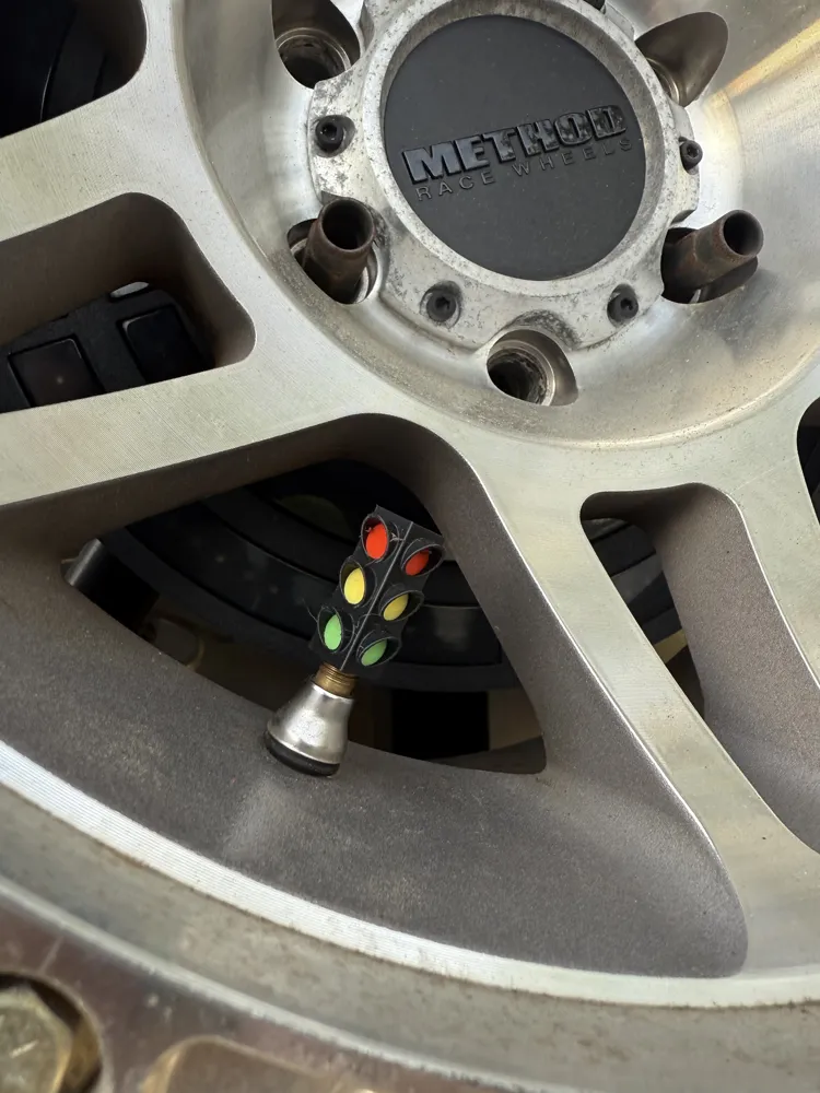 Valve Stem Caps : Traffic Light! - Free 3D Print Model - MakerWorld