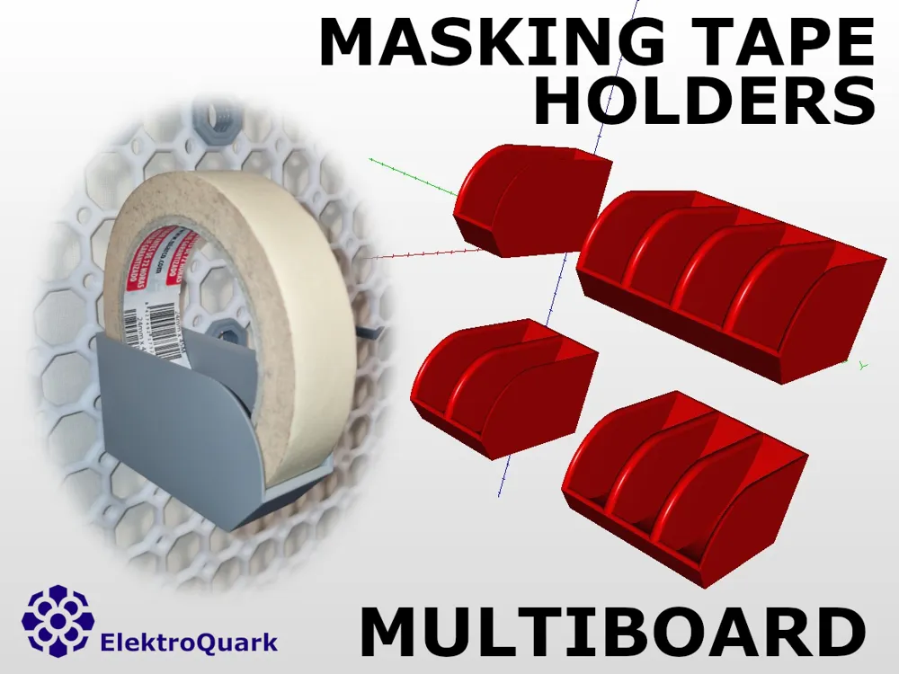 Masking Tape Holders for Multiboard - Free 3D Print Model - MakerWorld