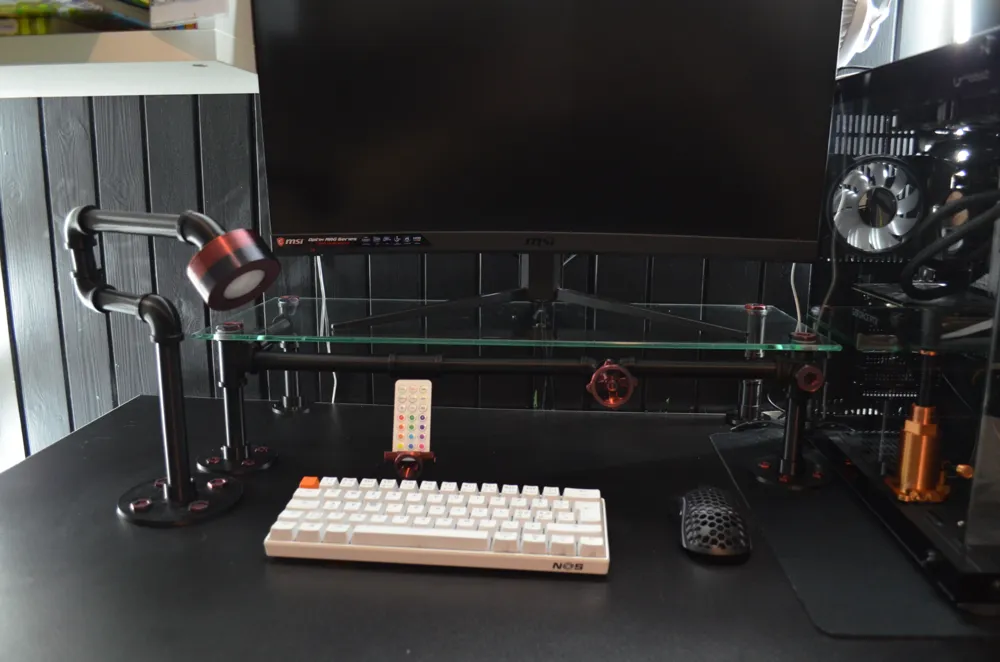 Black pipe industrial monitor riser - Free 3D Print Model - MakerWorld