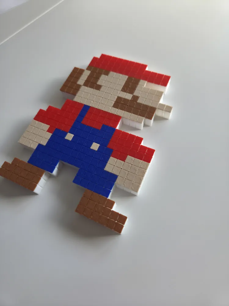 Super Mario Pixelart - Free 3D Print Model - MakerWorld