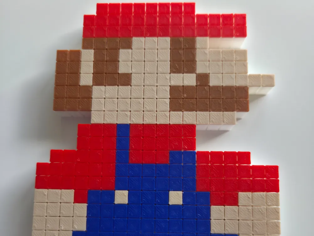 Super Mario Pixelart - Free 3D Print Model - MakerWorld