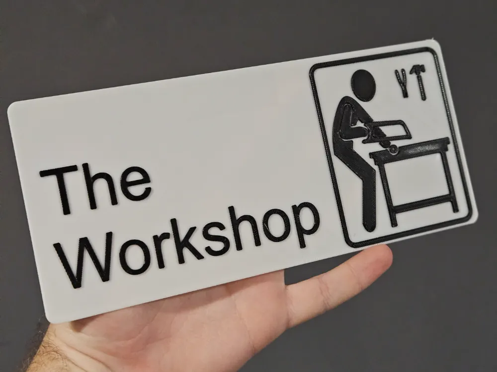 The Workshop - The Office Sign Thinner Remixed by Adamix - MakerWorld