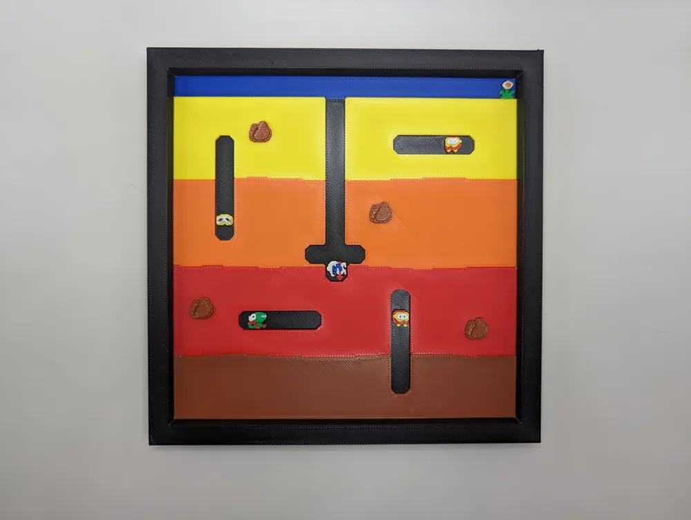 Dig Dug Round 1 - Atari - Free 3D Print Model - MakerWorld