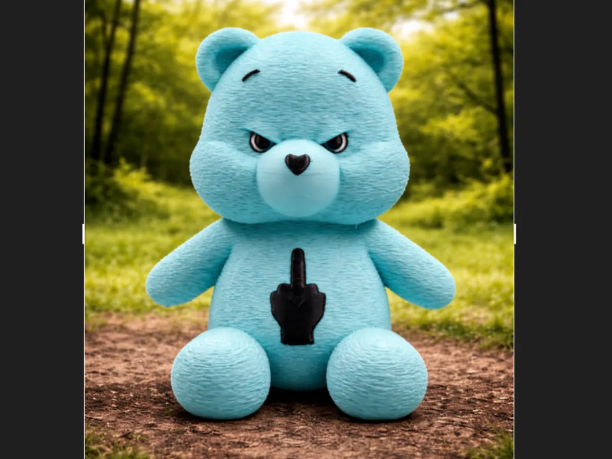 Middle Finger Bear (F**k you Bear) - Free 3D Print Model - MakerWorld