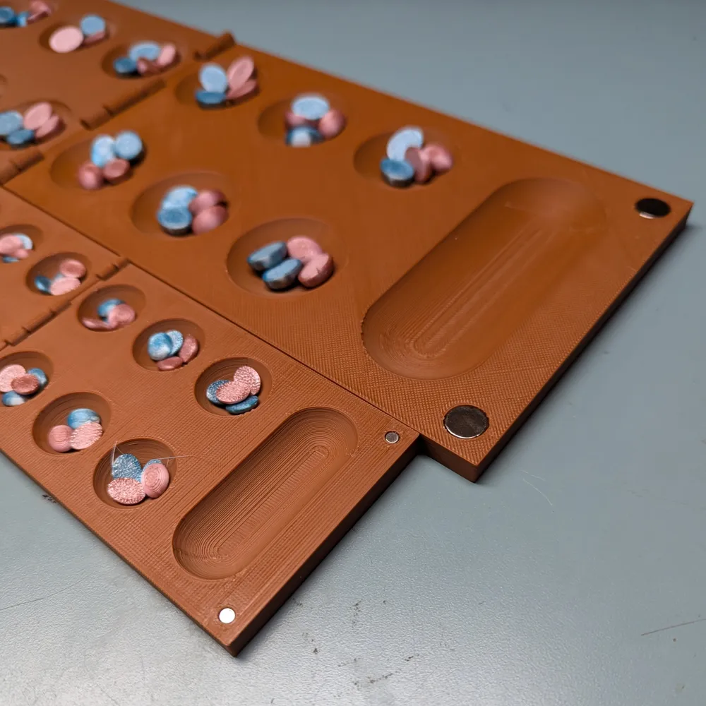 Mancala - Travel and Full Size - Free 3D Print Model - MakerWorld