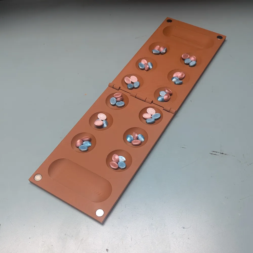 Mancala - Travel and Full Size - Free 3D Print Model - MakerWorld