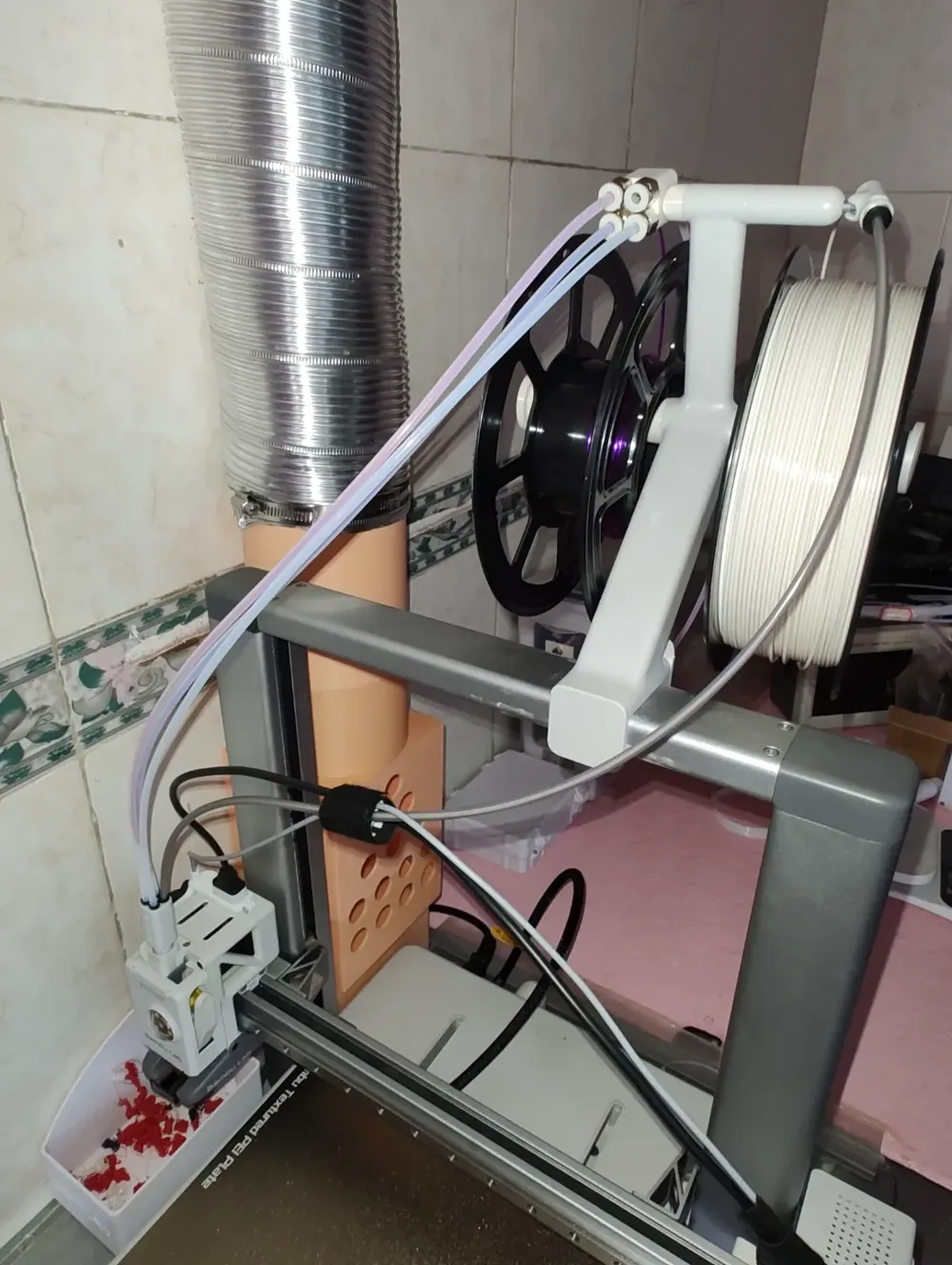 A1 Manual Multi-Color Filament Changer 4-Way Bracket by shark - MakerWorld