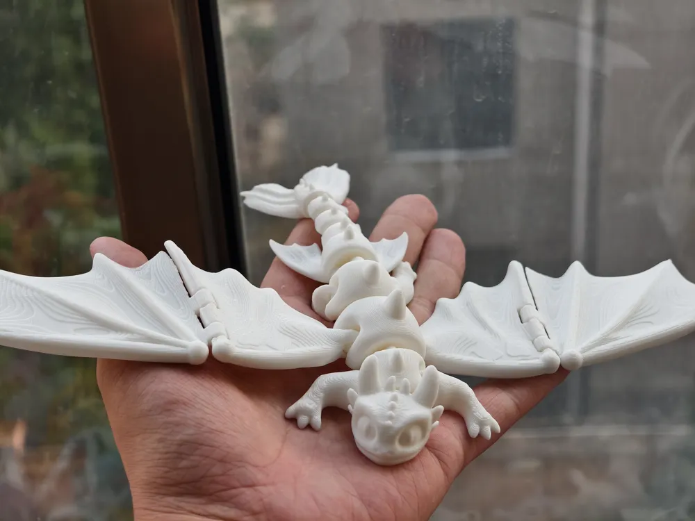 Toothless, large wings, no supports, print directly from your phone by ...