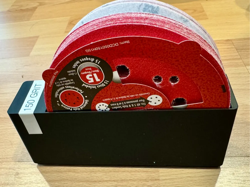 Gridfinity 5in Sandpaper Disc Holder by mash007MakerWorld: Download ...