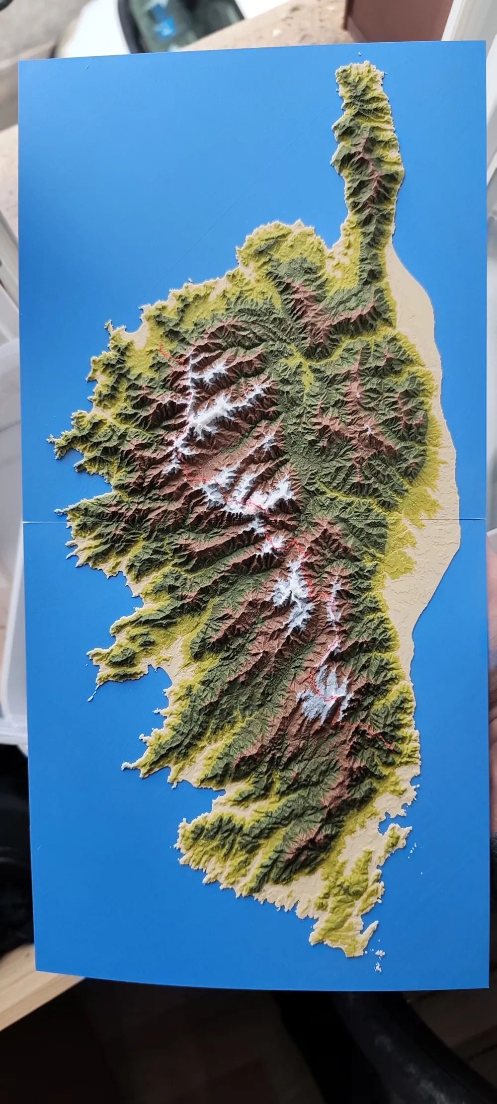 Mapa GR20 - Córcega con track GPX por paul_3dmapsMakerWorld: Descarga ...
