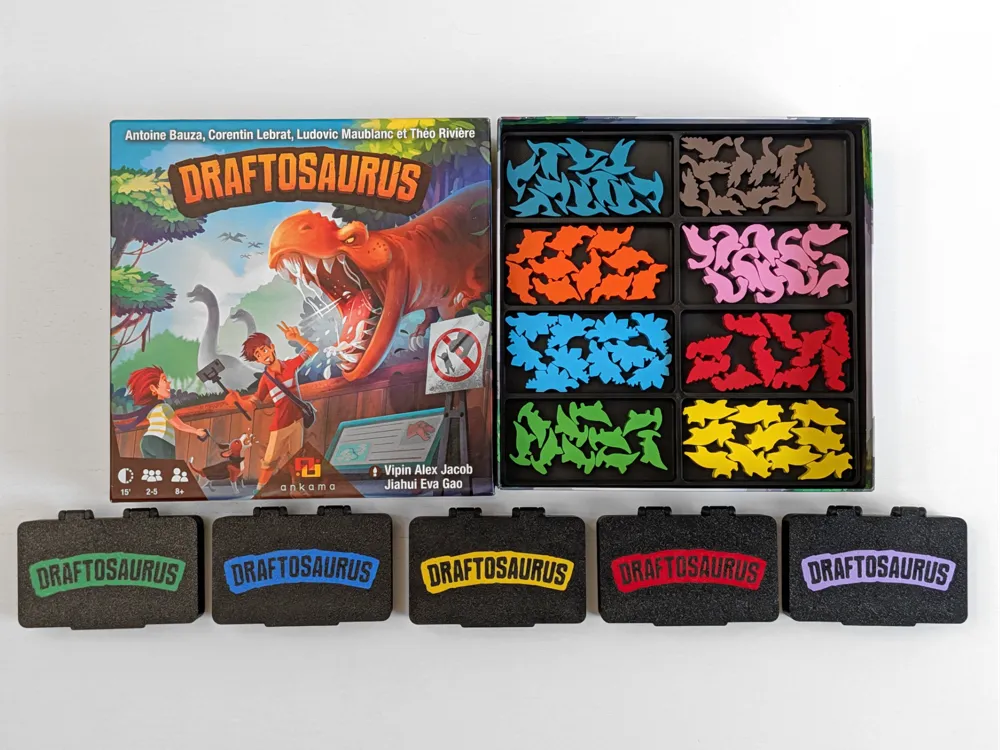 Draftosaurus w/Expansions - Organizer Insert by BoardGameMeta MakerWorld: Download Free 3D Models