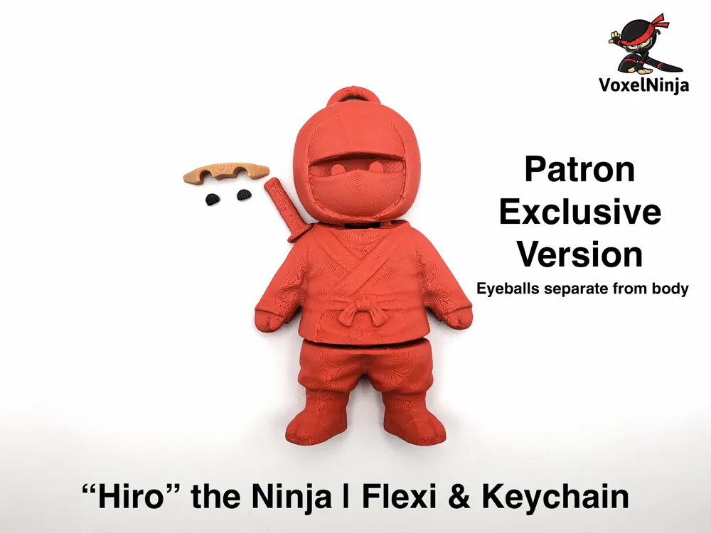 "Hiro" Le Ninja Flexi & Porte-clés - Modèle d'Impression 3D Gratuit ...