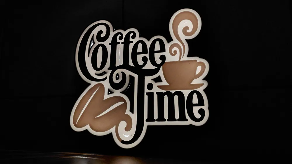 COFFEE TIME light box - Free 3D Print Model - MakerWorld