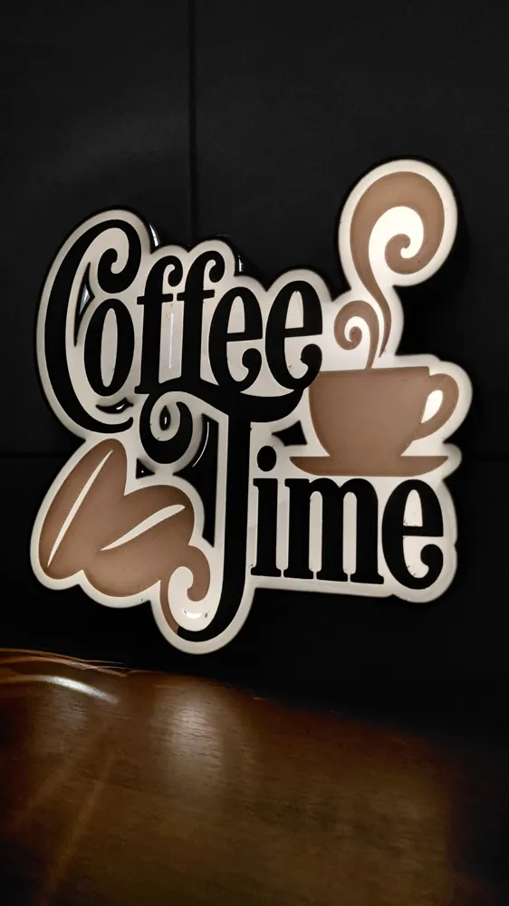 COFFEE TIME light box - Free 3D Print Model - MakerWorld