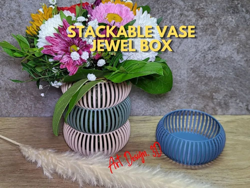 Stackable Vase Jewel Box by Art Design. 3D - MakerWorld