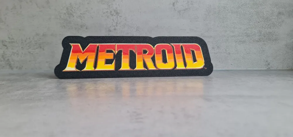 Metroid Sign / Logo - Free 3D Print Model - MakerWorld