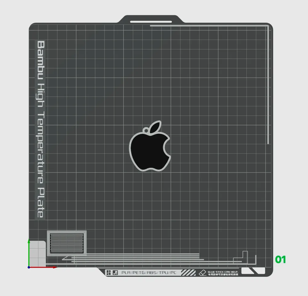 Apple Logo Keychain by Lilac Rage - MakerWorld