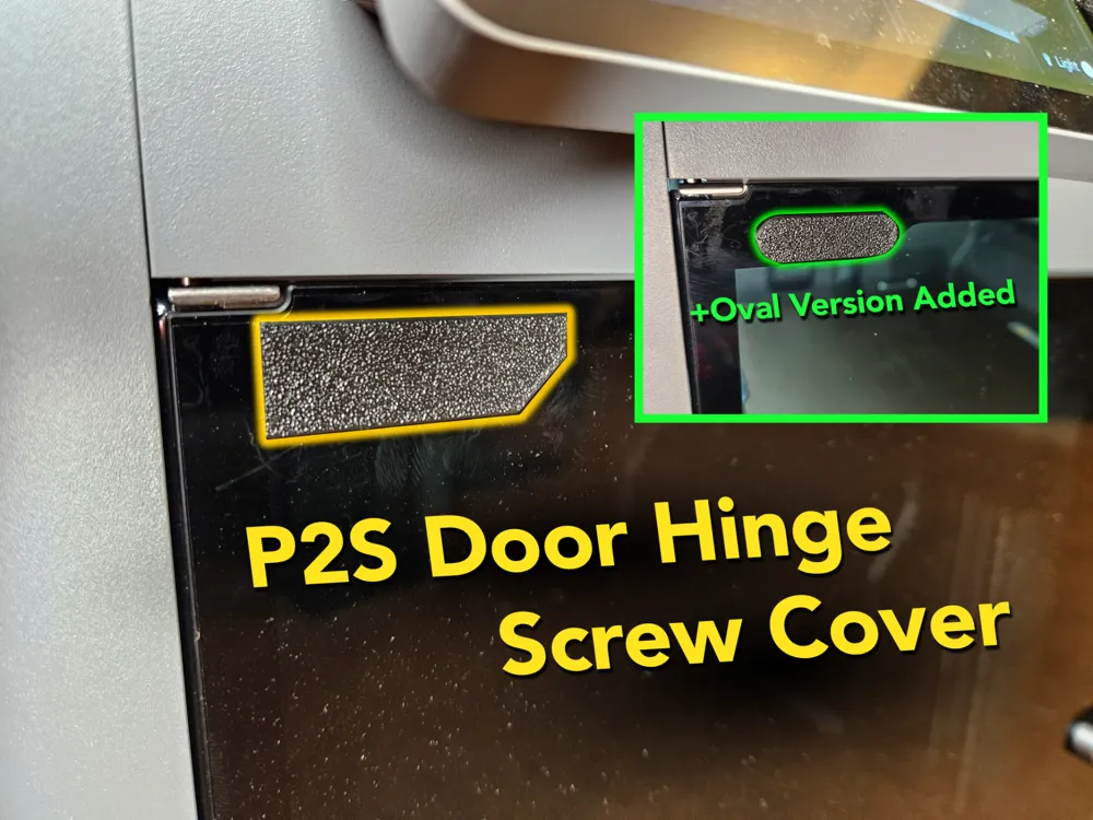 P2S Door Hinge Screw Cover - Free 3D Print Model - MakerWorld