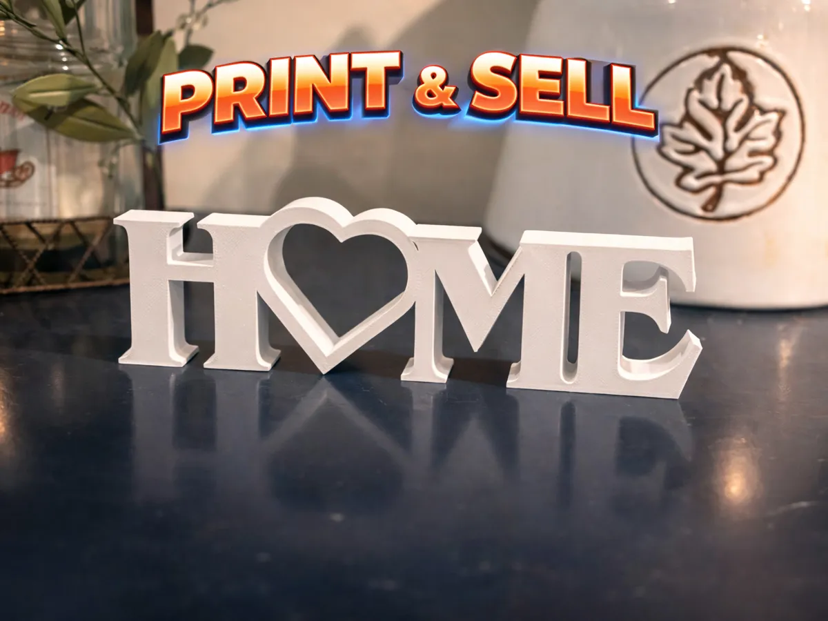 Home Sign - The perfect Valentine's Gift - Free 3D Print Model - MakerWorld
