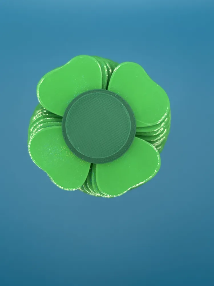 Four Leaf Clover Flip Flap Spinner - Free 3D Print Model - MakerWorld