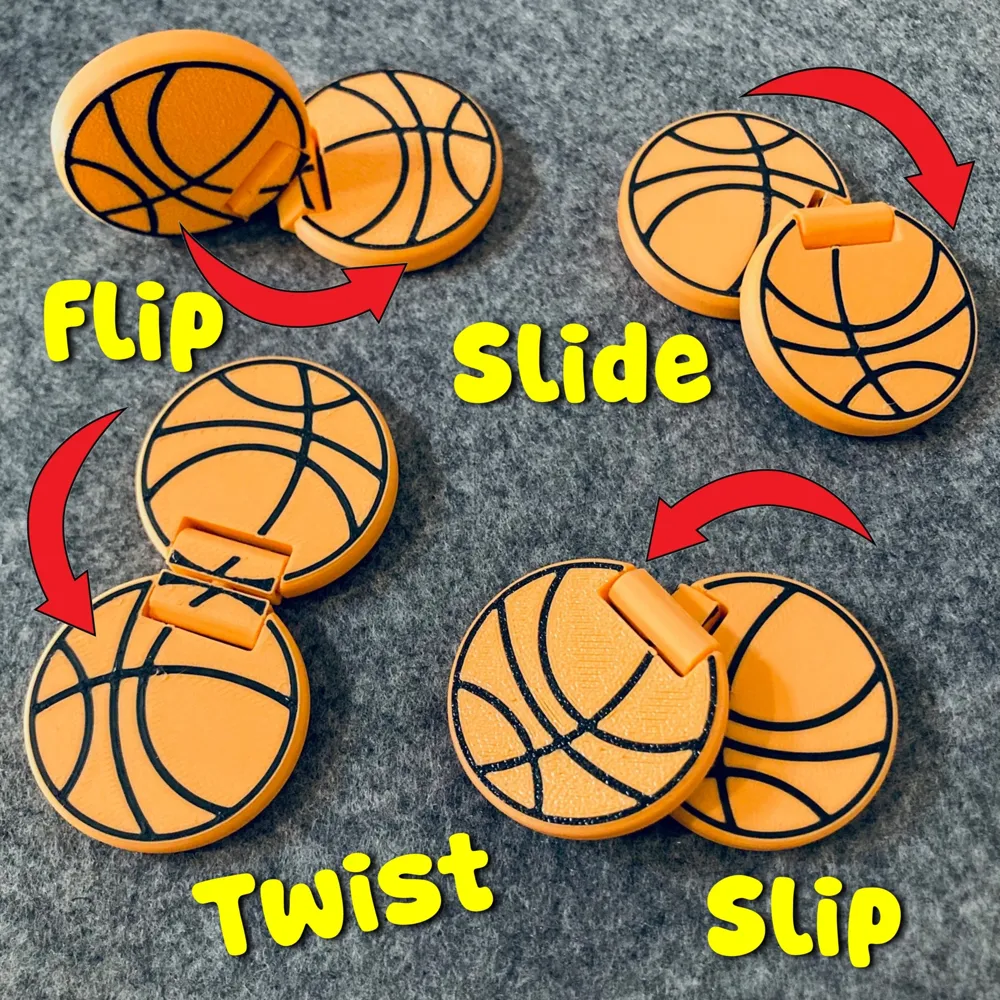 Slip Flip Slide Basketball Fidget Toy (37 mins) by SpacedOut MakerWorld ...