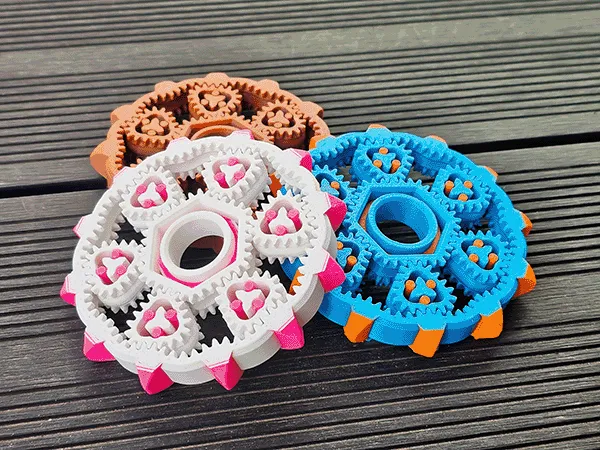 Fidget Spinners with Triangle Gears - Free 3D Print Model - MakerWorld