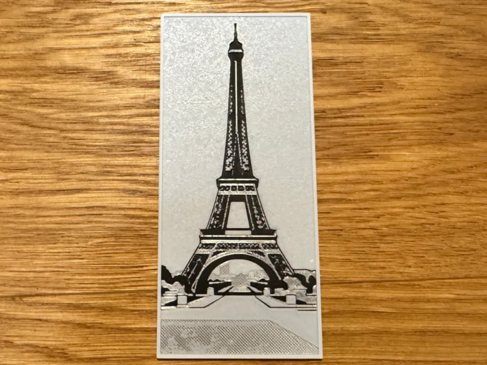 Eiffel Tower Hueforge - Free 3D Print Model - MakerWorld