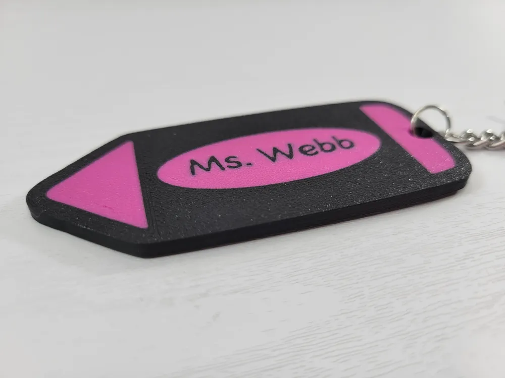 Personalized Crayon Keychain –Teacher Appreciation by STEMStarters ...