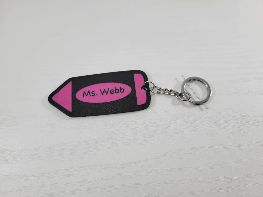 Personalized Crayon Keychain –Teacher Appreciation by STEMStarters ...