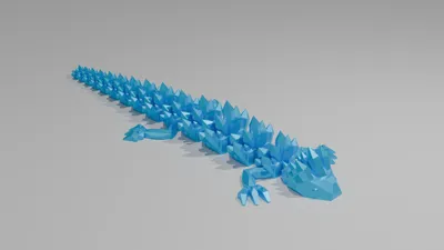 Articulated Crystal Diamond Lizard - Free 3D Print Model - MakerWorld