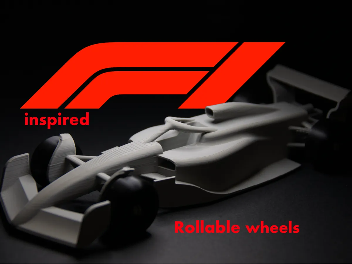 Formula One inspired car - rollable wheels - Free 3D Print Model ...