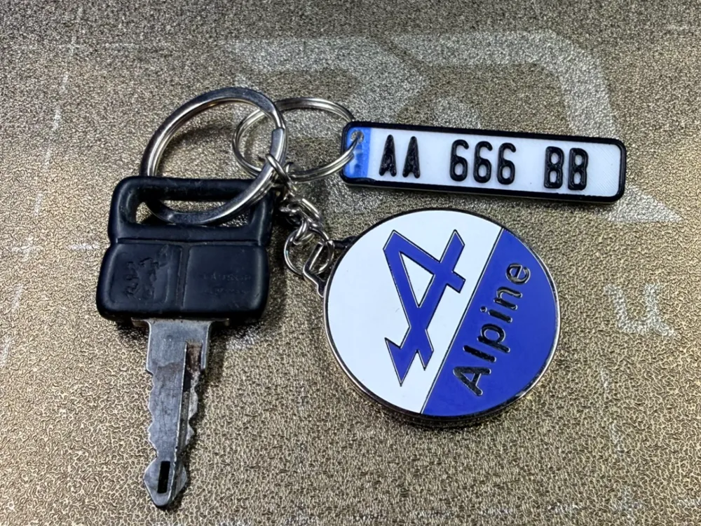 Customizable license plate key chain - Free 3D Print Model - MakerWorld