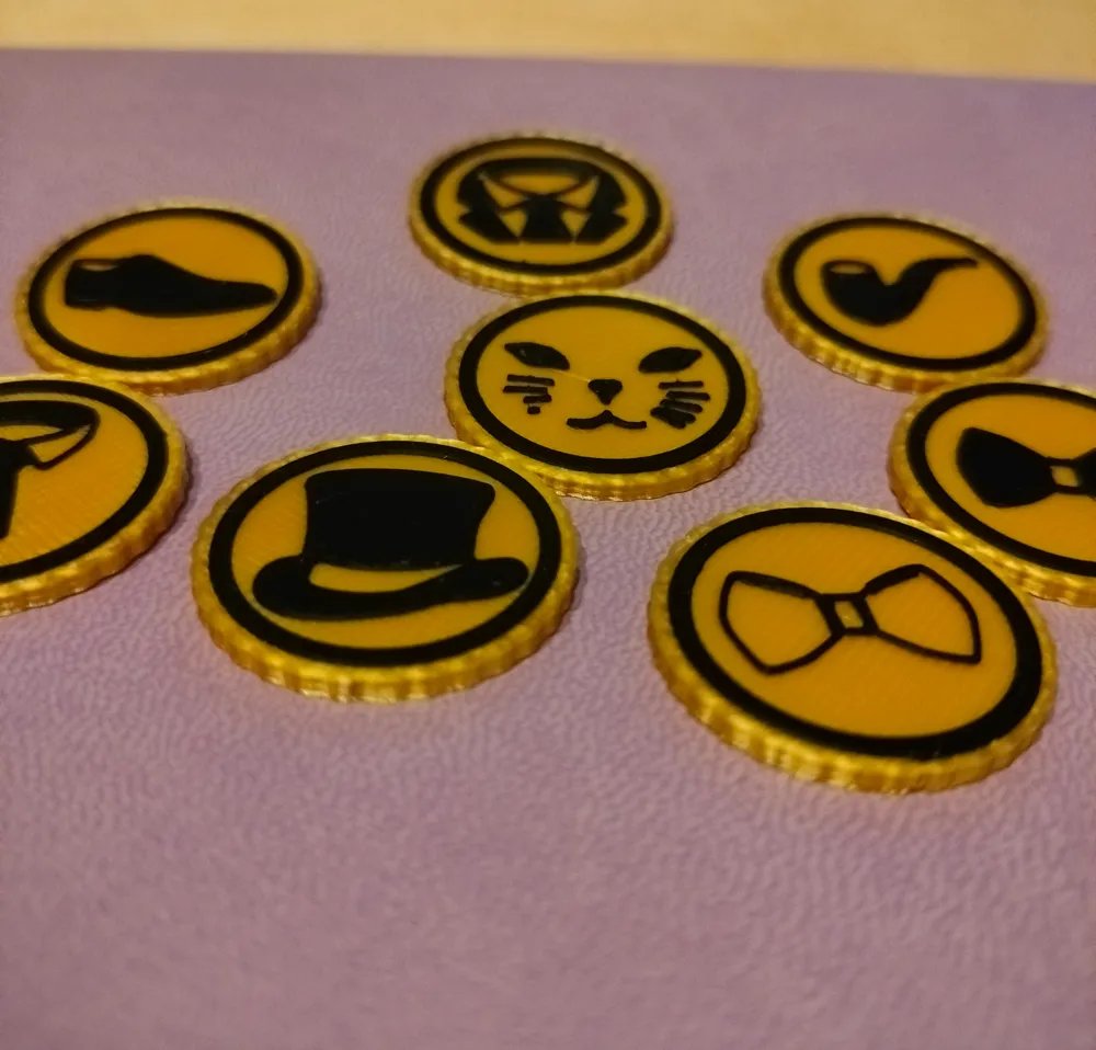 elegant cat coins by Kotka_Stokrotka - MakerWorld