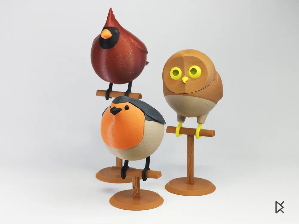 Fluffy Birds Perch Set by Alchemic MatterMakerWorld: Download Free 3D ...