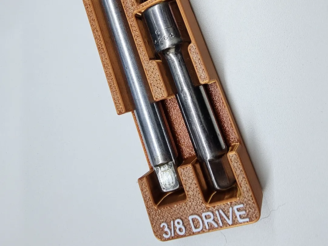 3/8" Drive Socket Wrench Extension Gridfinity Tray - Free 3D Print ...
