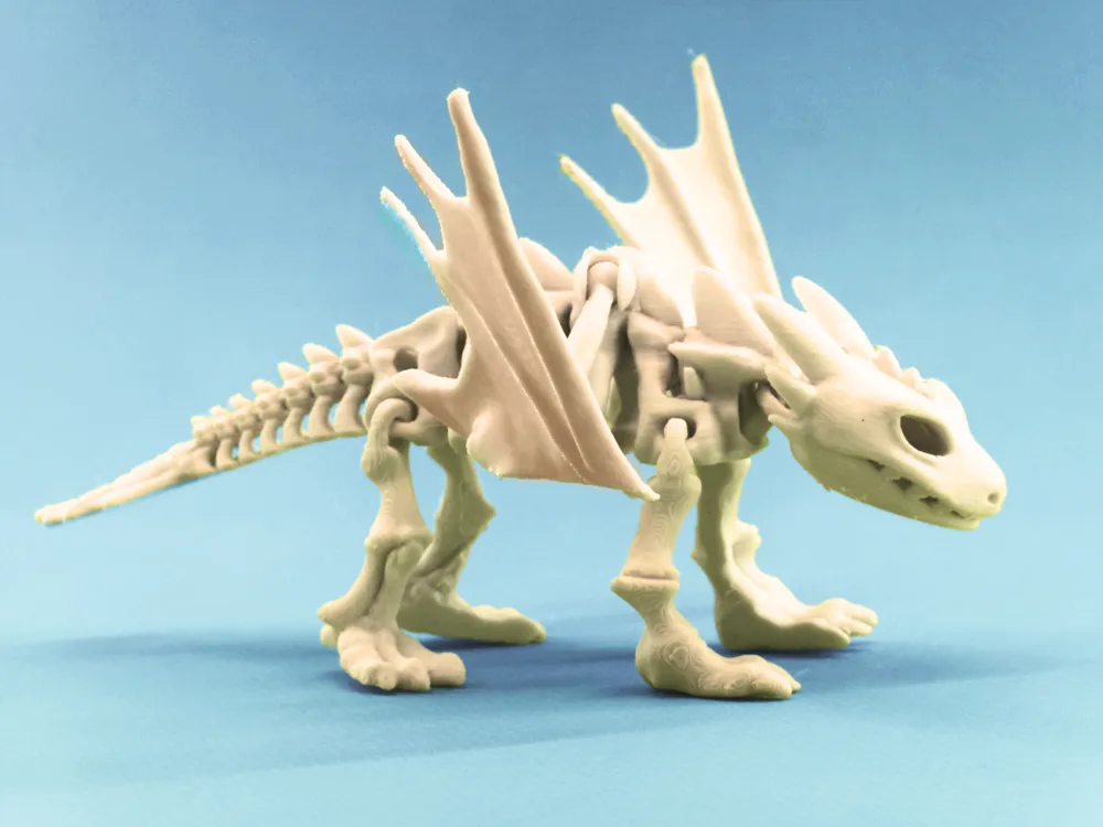 articulated skeleton toothless night fury dragon by 3Dcutes MakerWorld ...