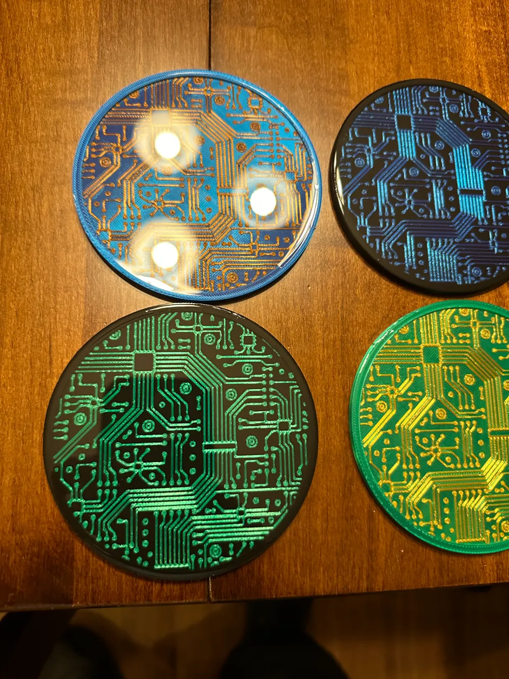 Circuit Board Coaster Create Your Own Colors By Hockey Dad