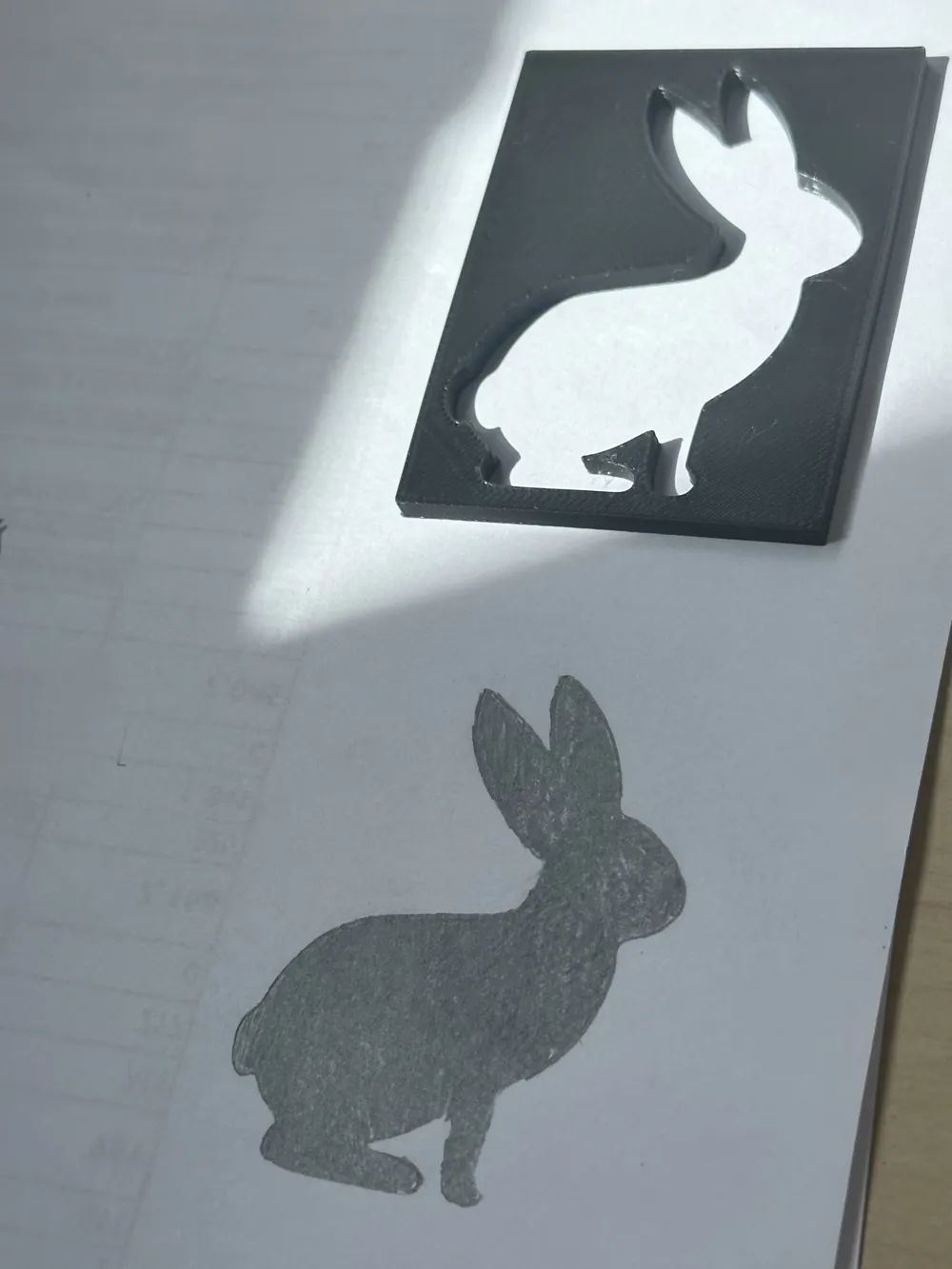 Rabbit stencil drawing shape - Free 3D Print Model - MakerWorld