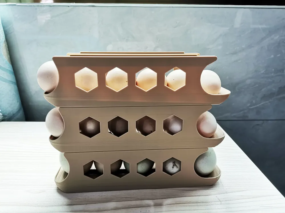 Stackable Rolling Egg Storage Box Refrigerator Side Door Egg Tray Egg Rack by yongyia3D ...